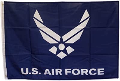 Amazon Us Air Force Flag Wings Logo X Ft Usaf White On Blue