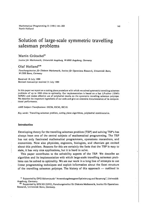 pdf solution of large scale traveling salesman problems