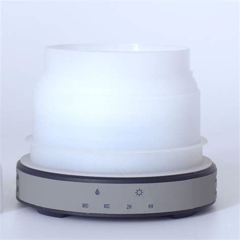 Purline Diffuseur D Ar Mes Par Ultrasons W Avec Led En Verre Blanc