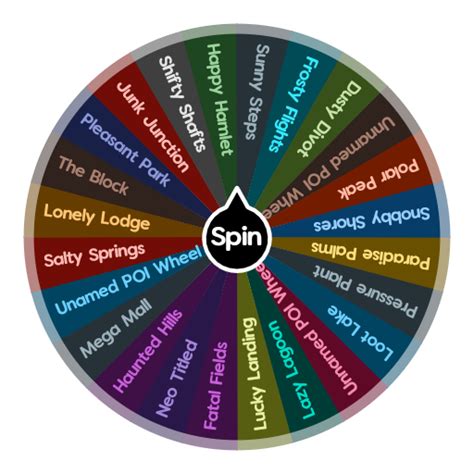 Fortnite Drops Named POI Spin The Wheel Random Picker