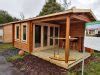 Abri de jardin avec auvent 20m2 au sol Nora E kit et bois de qualité