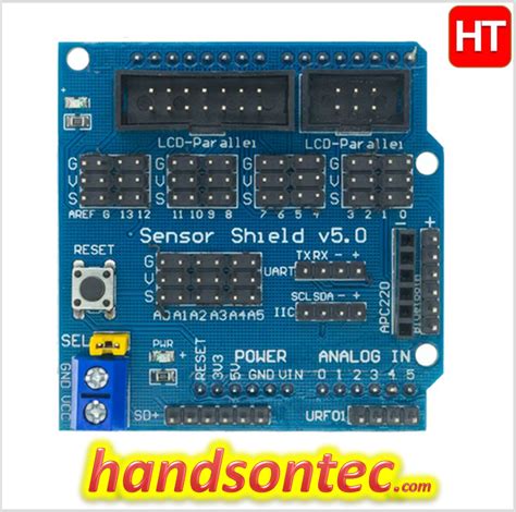 Sensors Shield For Arduino Uno Mega Handson Tech