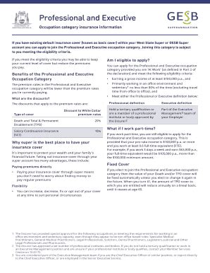 Fillable Online Professional And Executive Factsheet And Form Fax