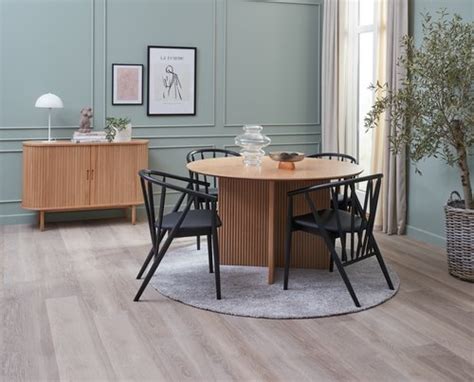 Kredens LYNGVIG 120 cm 2 drzwi roletowe naturalny dąb JYSK