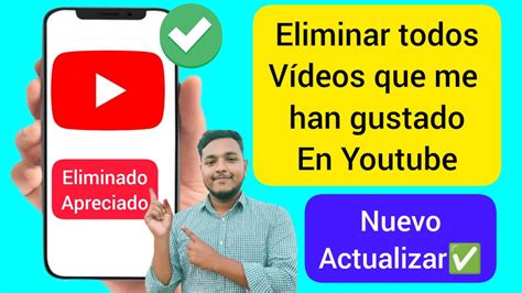 cómo eliminar todos los videos que me gustan en youtube eliminar todos