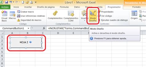 VBA Excel Crear Botones Archivo Excel