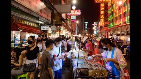 4K Amazing Night Street Food At Yaowarat Road Or Chinatown Bangkok