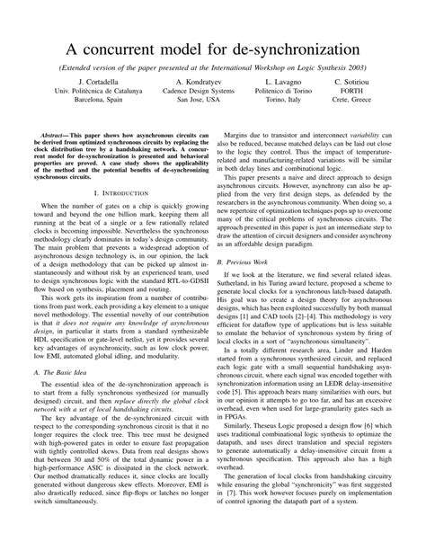 pdf a concurrent model for de synchronization