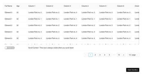 Fixed Header And Scroll Bar With The Page Antd Alpha Forked