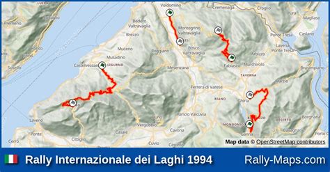 Maps Rally Internazionale Dei Laghi 1994 Rally Maps