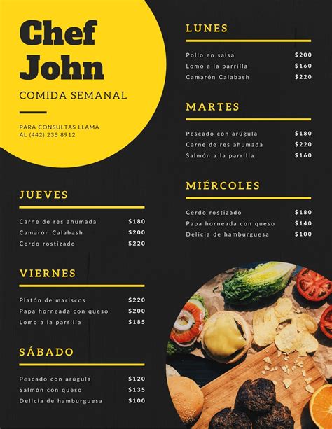 Plantillas Para Men S Editables Y Gratuitas Canva