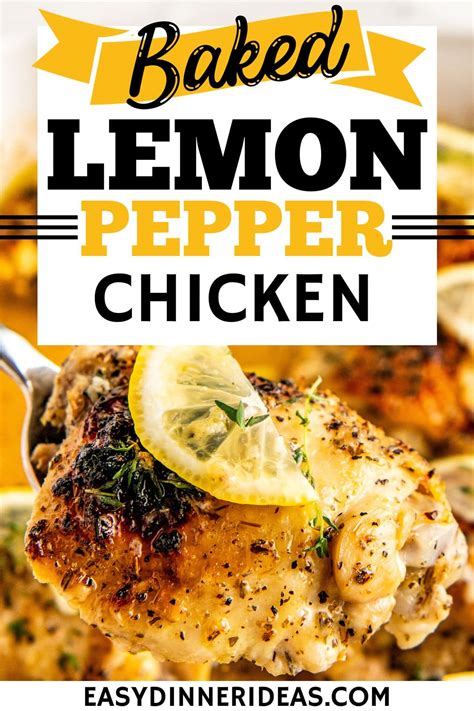 Baked Lemon Pepper Chicken Recipe Easy Dinner Ideas