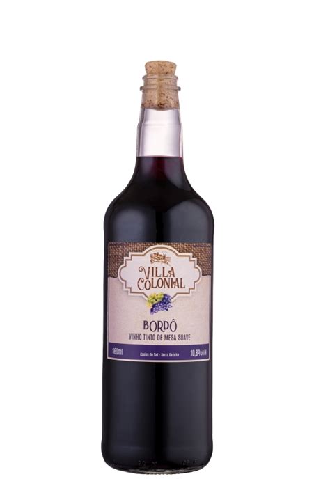 Vinho Tinto de Mesa Suave Bordô 960ml Vinícola Lovatel