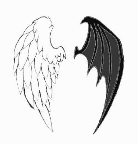 Angel Devil Tattoo Angel Wings Tattoo Angel And Devil Angel Wings