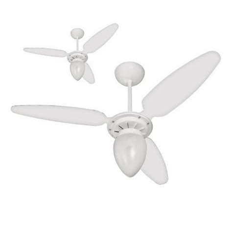 Kit Ventilador De Teto Ventisol Wind Premium Branco 3 Velocidades 127v