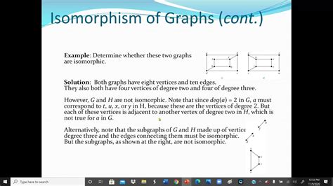 Graph Isomorphism With Examples Discrete Math Youtube