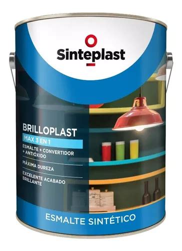 Pintura Esmalte Sintetico Brillante Amarillo Sinteplast 4lts Color