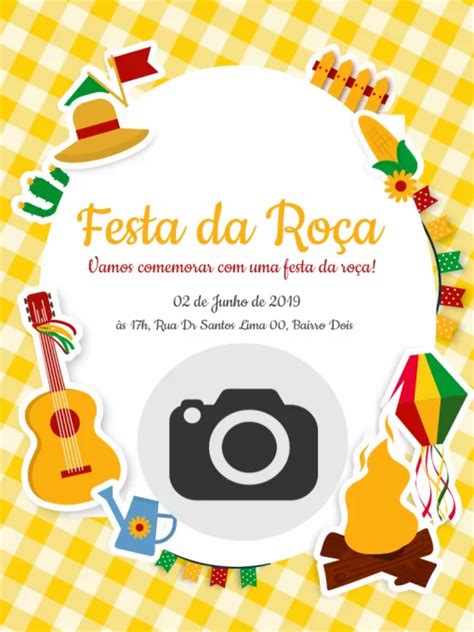 Moldura De Convites Festa Junina Para Editar Online