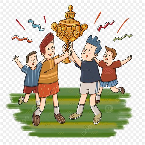 Celebre La Victoria La Victoria El Trofeo El Personaje De Dibujos