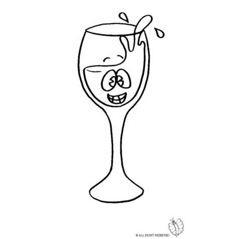 Disegno Di Bicchiere Di Vino Da Colorare Per Bambini