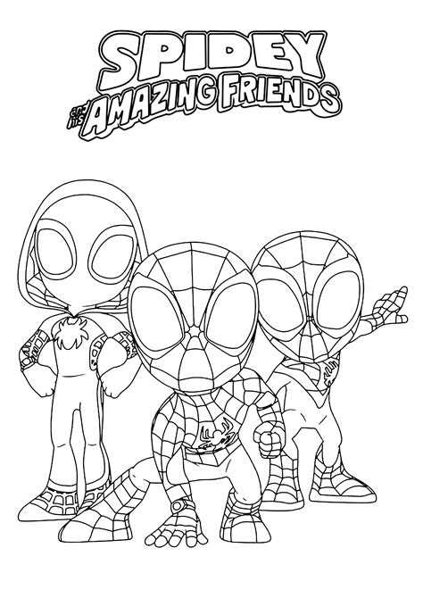 O Aranha Peter e Miles Morales a Gwen Páginas de Spidey para