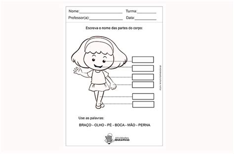 Atividades Partes Do Corpo Ano Do Ensino Fundamental