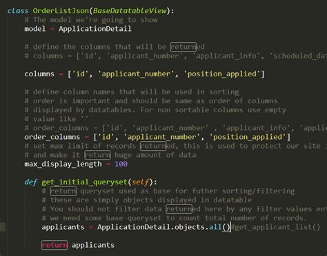 datatables server side rendering with django taking long time to respond stack overflow
