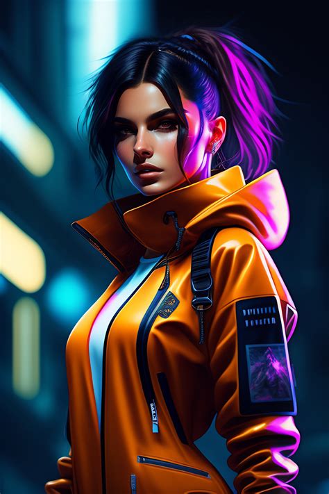 Lexica Emily Ratajkowski Wearing Cyberpunk Streetwear Detailed