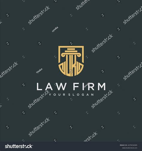 Uk Monogram Initial Lawfirm Logo Ideas Stock Vector Royalty Free