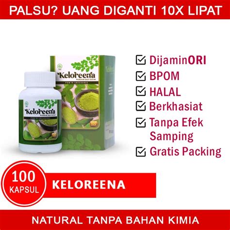 Jual Herbal Keloreena Kapsul Extract Daun Kelor Moringa Oleifera