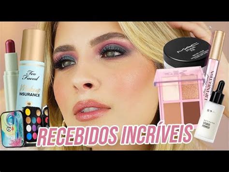 FIZ UMA MAKE COMPLETA E COLORIDA SÓ USANDO RECEBIDOS INCRÍVEIS