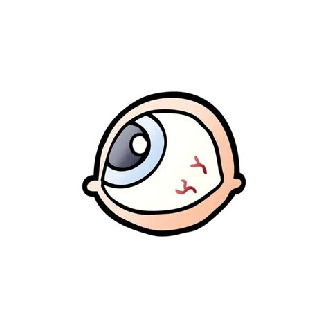 Assustador Olhando Para Olhos Desenhos Animados Imagem Vetorial De