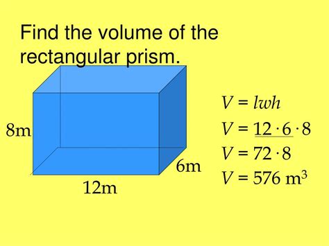 Volume For Rectangular Prism