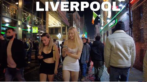 Liverpool England Uk Nightlife Walk Tour New Year Ever Part Youtube