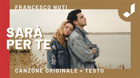 Sarà per te Canzone originale di Francesco Nuti YouTube