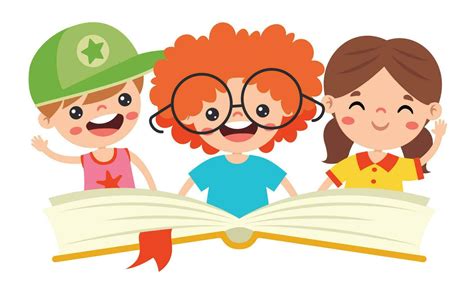 ilustración de niños leyendo libro 20660232 Vector en Vecteezy