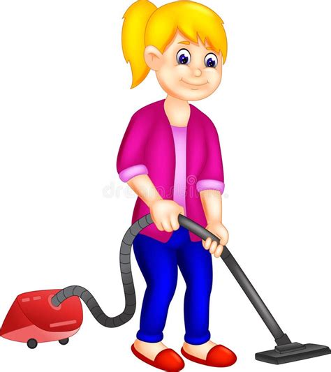 Man Cleaning House Clipart Cartoon