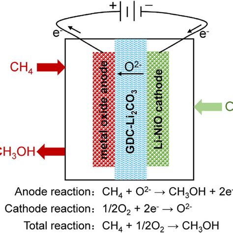 Schematic Illustration Of Typical Electrocatalytic Cell For Methane