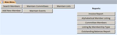 Membership Tracking Database Template Membership Database Software