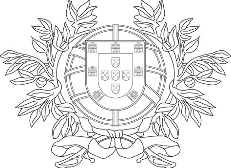 Coloriage Armoiries du Portugal télécharger et imprimer gratuit sur