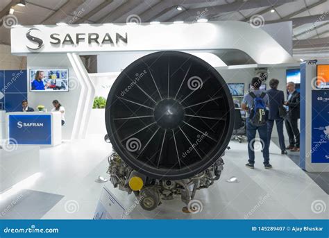 Safran Aircraft Engine On Display Editorial Photography Image Of