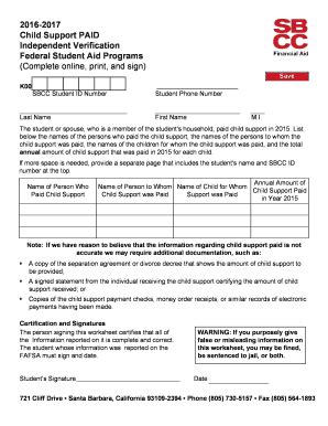 Fillable Online Sbcc SBCC Student ID Number Sbcc Fax Email Print