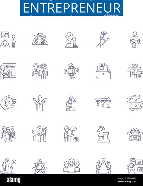 Entrepreneur Line Icons Signs Set Design Collection Of Enterprising