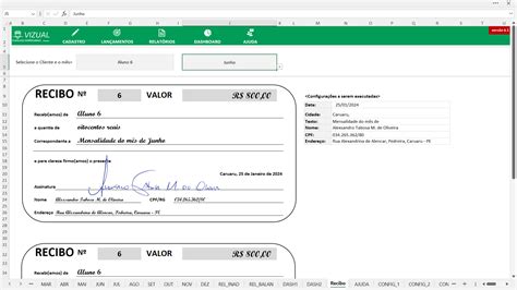 Planilha De Controle De Mensalidades Em Excel 6 1 365 Vizual