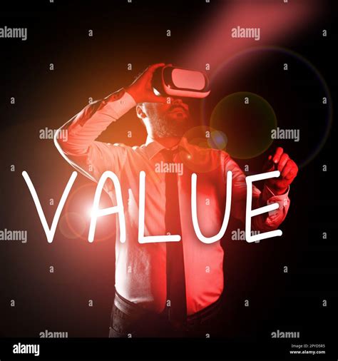 Text Sign Showing Value Business Showcase Principles Or Standards