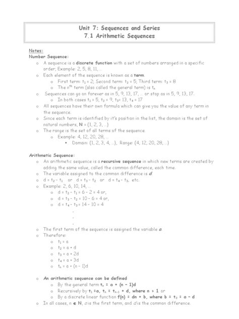 discrete functions lessons pdf sequence series mathematics