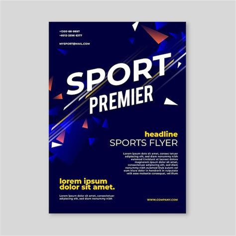 Plantilla de póster deportivo Vector Gratis