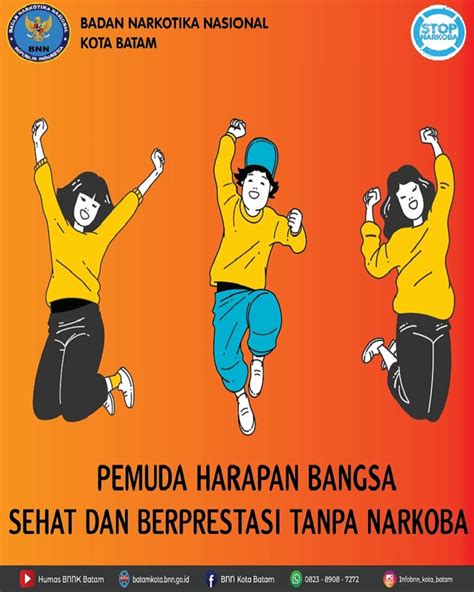 Pembuda Harapan Bangsa Berprestasi Tanpa Narkoba Poster Anti Narkoba