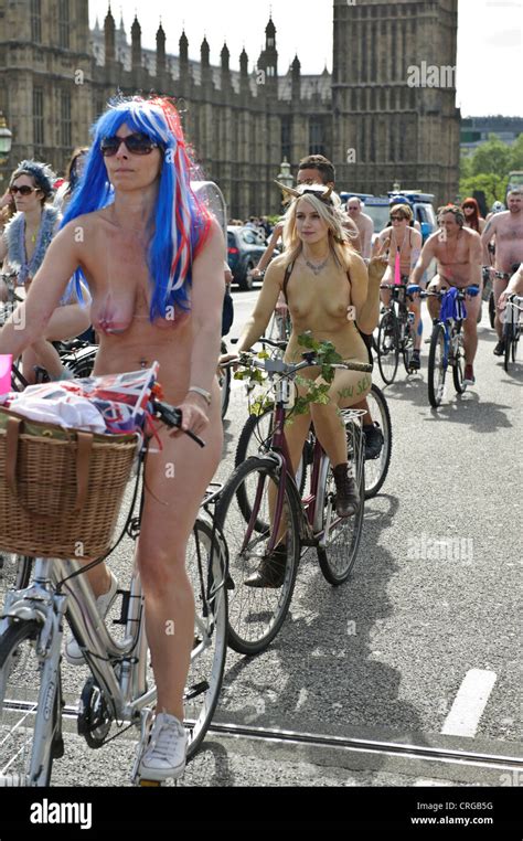 Topless Female Cyclists World Naked Bike Ride London England