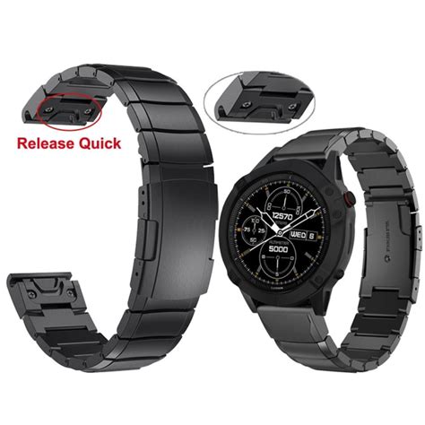 Garmin Tactix 7 Klockarmband i rostfritt stål 26mm Svart